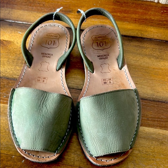 Arca | Shoes | Avarcas Menorca Green Leather Sandals | Poshmark
